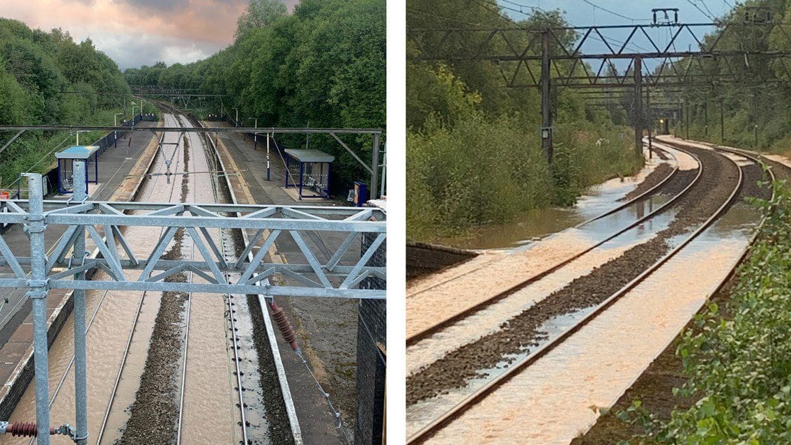 Massive water leak floods train tracks | Railways Illustrated Magazine